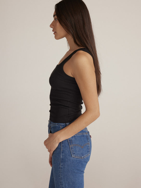 CHRISTINE TANK / BLACK / CLYQUE