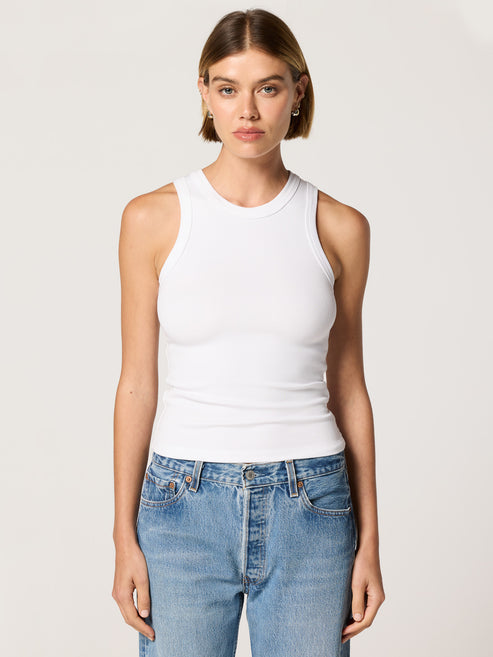 KELLY TANK / WHITE – CLYQUE